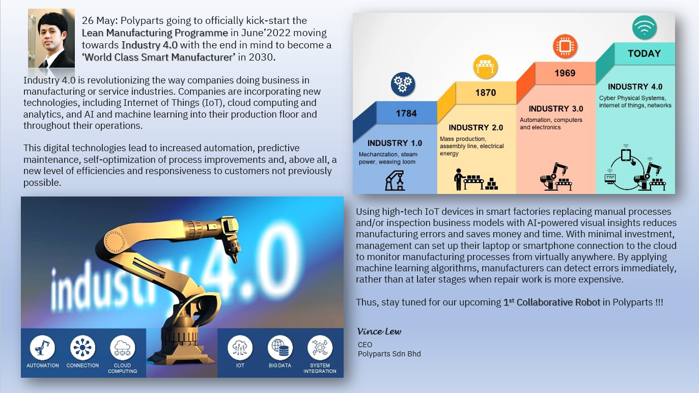 Moving Towards Industry 4.0 – Polyparts Sdn. Bhd.